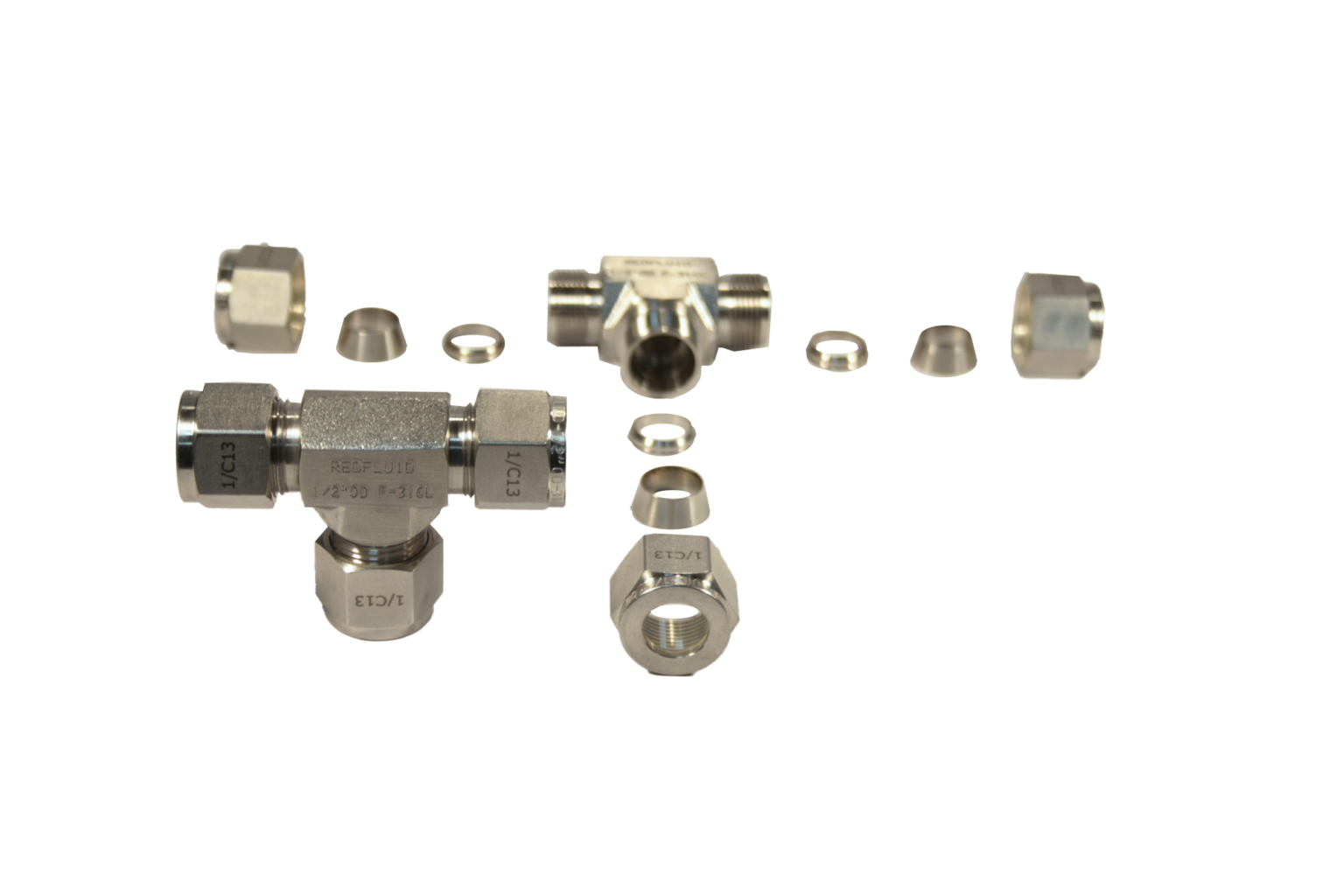 TWIN FERRULE FITTINGS INTERCHANGEABLE WITH SWAGELOK | REDFLUID